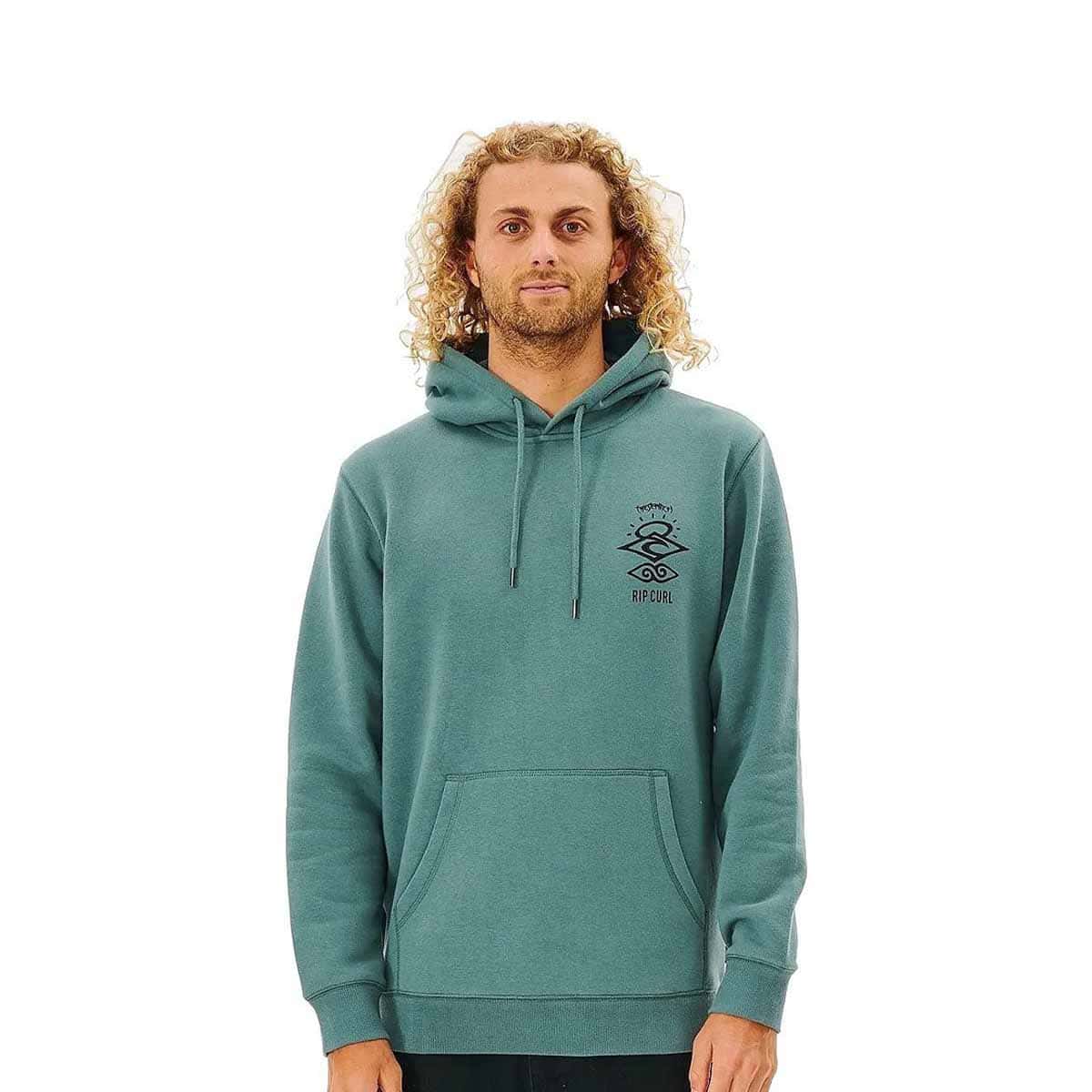 RIP CURL Search Icon Hood - Blue Stone - Island Wake